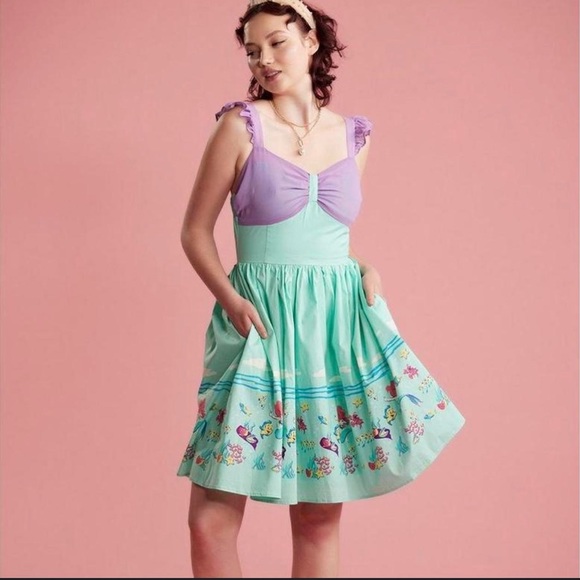 Hot Topic | Dresses | Disney Her Universe Little Mermaid Retro Dress ...